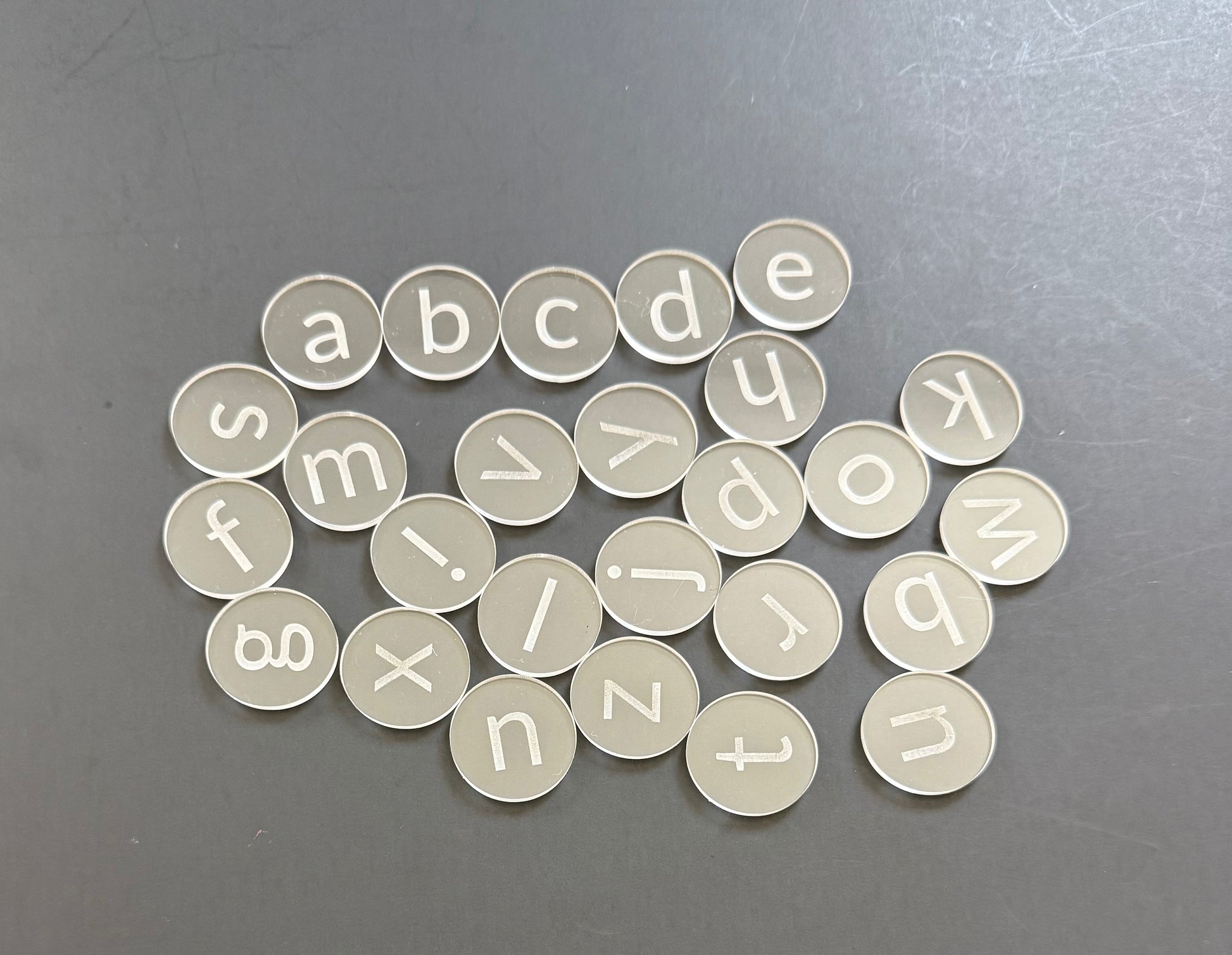Lowercase Alphabet Counters – Hawley Acrylics